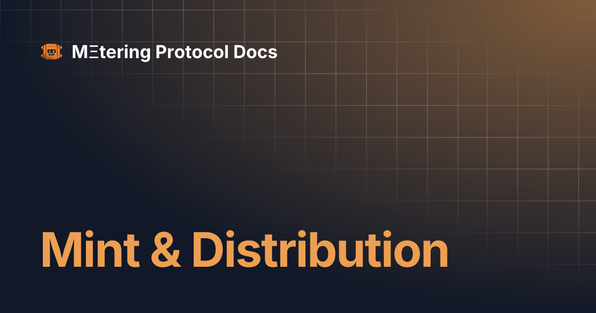 Mint & Distribution | MΞtering Protocol Docs